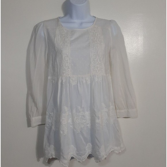 French Connection | Tops | French Connection Long Sleeve Sheer White ...